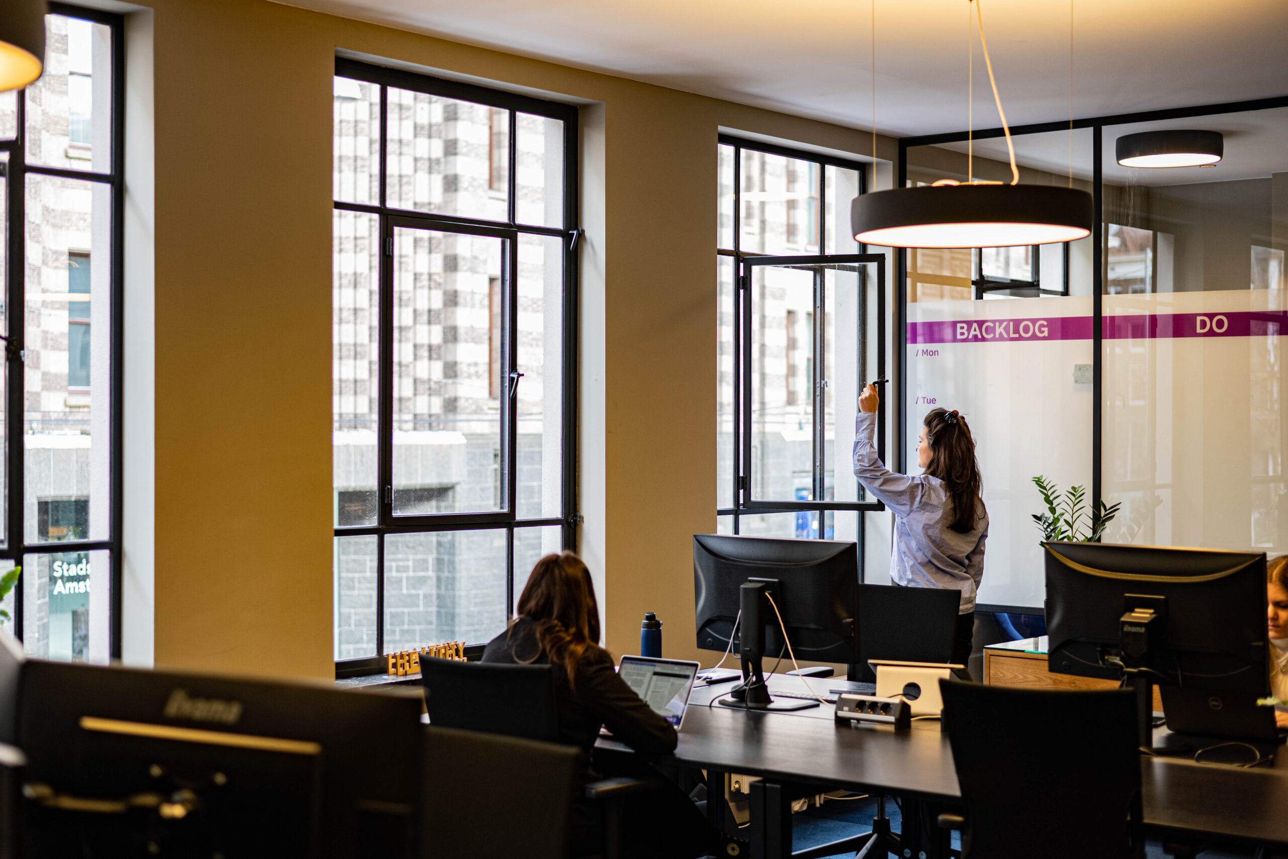 The office is not becoming a social clubhouse (yet)